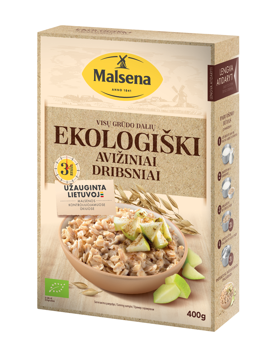 Whole grain organic oat flakes | Malsena